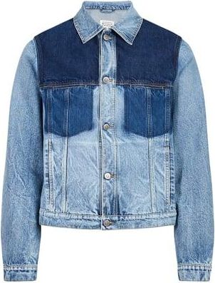 Maison Margiela Veste droite &agrave; d&eacute;tail patchwork en coton