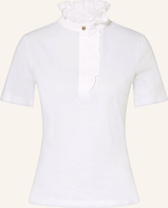 Rich & Royal T-Shirt Mit R&uuml;schen weiss