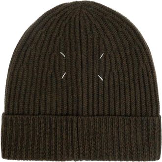 Maison Margiela Homme, Accessoires, Vert, Taille: S Wool Beanie