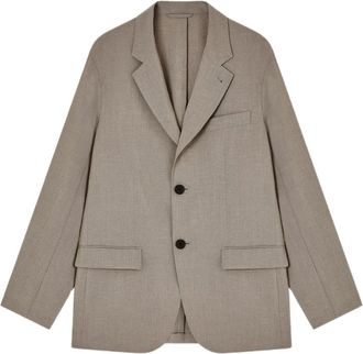 Emporio Armani Homme, Vestes, Beige, Taille: M Veste Seersucker Crois&eacute;e