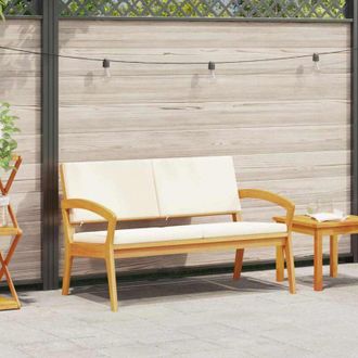 vidaXL Vidaxl - Banc de jardin avec coussin Marron Bois dacacia massif