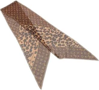 Louis Vuitton Pre-owned Vintage Silk Scarf - Femme - Pre-owned - Brun - Taille: ONE Size