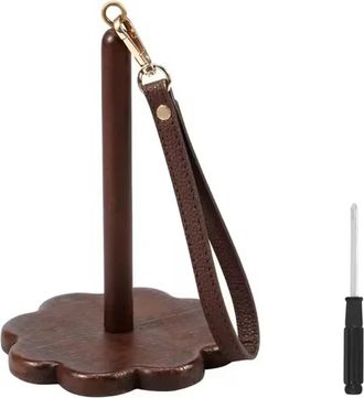 Generic Garnhalter aus Holz for Spinnen und Stricken, tragbares Handgelenk, DIY-N&auml;hgarnspule mit Riemen, Wollkn&auml;uelwickler