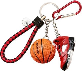 Generic Porte-cl&eacute;s de voiture 3D - Accessoires tendance pour homme et femme - Cadeau &eacute;l&eacute;gant pour les fans de basket-ball et de sport (Retro 5)