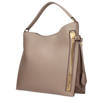 Tom Ford Leather Shoulder Bag - Beige