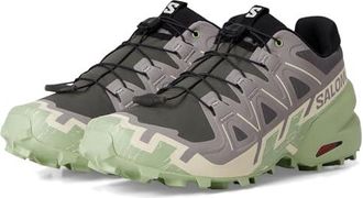 Salomon Womens Speedcross 6 Sneaker, Castlerock/Vanilla Ice/Smoke Green, 9