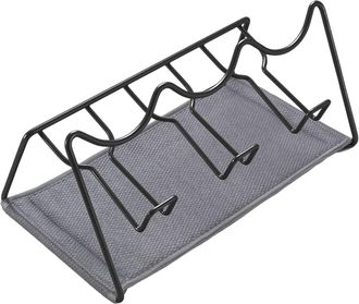 Metaltex Sodatex 3 Lava Flaschenhalter für 3 Flaschen mit Deckelhalter und Auffangtuch, Schwarz