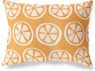 Bonamaison Le Jardin du Lin Kissenbezug Zierkissenbezug Orange-Off Weiß Kissenbezug, Für Bett, Auto, Sofa, Haus, Wohnzimmer, Schlafzimmer, Dekoration, 45x60 Cm -