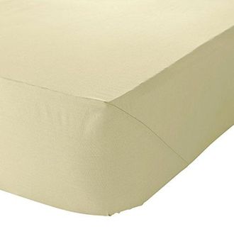 Catherine Lansfield Percale Spannbetttuch 180 x 200 cm beige