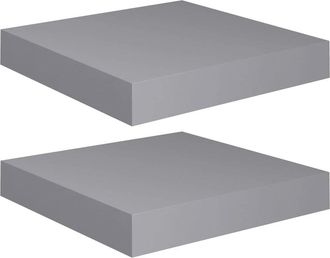 Generic Schwebendes Wandregal, 4 St&uuml;ck, MDF, Hochglanz-Wei&szlig;, Schwebendes Regal, 23/40/50/60/80/90/120 cm, Wandregal f&uuml;r Wohnzimmer/Arbeitszimmer/Bad/K&uuml;che (23