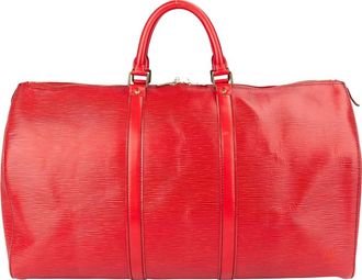 Louis Vuitton Crossbody Bags - Louis Vuitton Rouge Epi Leather Keepall 50 - Gr. unisize - in Rot - für Damen