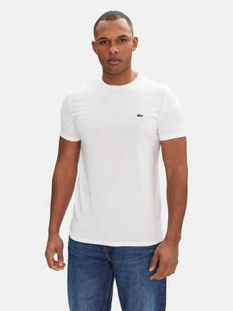Lacoste T-Shirt TH6709 Wei&szlig; Regular Fit