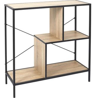 The Home Deco Factory The Home Deco Factory - Etag&egrave;re design 80x30x79,5 cm noir et naturel - roumi
