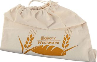 Westmark Brotbeutel/Aufbewahrungsbeutel, Mit Kordelzug, Baumwolle, Naturweiß, 32102270, 38 x 45 x 0.2 cm