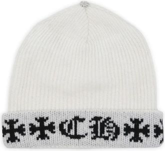 Chrome Hearts bonnet Big Daddy en cachemire - Blanc