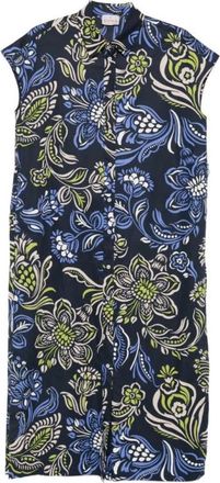 Marella Femme, Robes, Bleu, Taille: 42 FR Chemisier Cotone