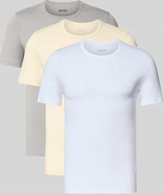 HUGO BOSS Slim Fit T-Shirts aus reiner Baumwolle im 3er-Pack