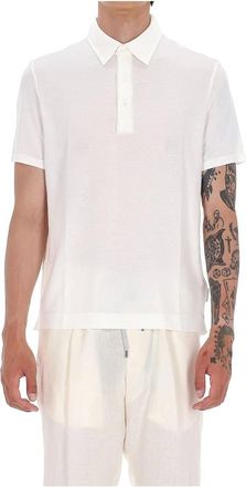 Ballantyne Homme, Tops, Blanc, Taille: 2XL Polo Blanc Léger Coton