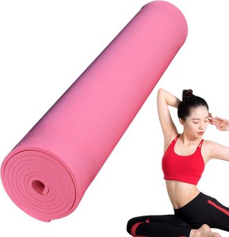 Generic Generische Yoga-Fitnessmatte mit robuster Yogamatte, ohne Lauf, Fitnessmatte mit Schlaufe, für Yoga, Pilates, Heimtraining