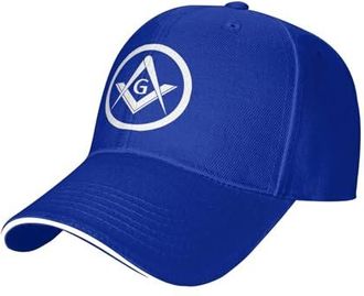 Generic Casquette De Baseball Logo Franc-Ma&ccedil;on Chapeau De Sport L&eacute;g&egrave;re Respirante Casquette Trucker, pour Femmes, Hommes, Randonn&eacute;e, 55-59cm