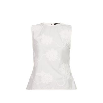 Rotate Top sans manches &agrave; fleurs en coton