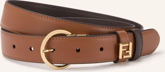 Fendi Lederg&uuml;rtel Zum Wenden braun