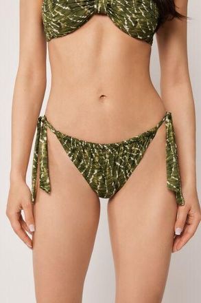 Calzedonia Bikinihose Mit Schleifen Natural Tie-dye Grun