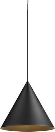 SLV MAGICO 38 SCHWARZ |Pendelleuchte, Hängelampe aus Metall, Innenbeleuchtung, Deckenleuchte, Esszimmerleuchte, Wohnzimmerleuchte | Konisch, E27, 10W, Sch