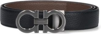 Ferragamo G&uuml;rtel - Reversible Gancini Belt In Black Calfskin On One - Gr. 100 - in Schwarz - f&uuml;r Damen