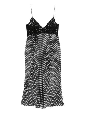 Ermanno Scervino lace-panel midi dress - Noir