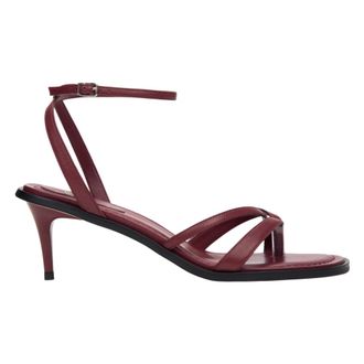 Estro & Luminara Femme, Chaussures, Rouge, Taille: 36 EU Sandales &agrave; talons bas