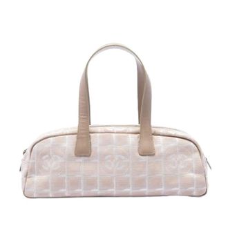 Chanel Sac &agrave; main vintage en nylon pr&eacute;-poss&eacute;d&eacute; - Femme - Pre-owned - Beige - Taille: ONE Size