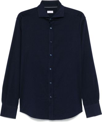 Brunello Cucinelli chemise en coton - Bleu