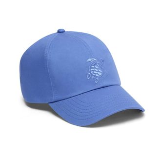 Vilebrequin Casquette en Coton Uni avec Broderie Tortue - unisex - Accessoires - Bleu - Taille: ONE Size