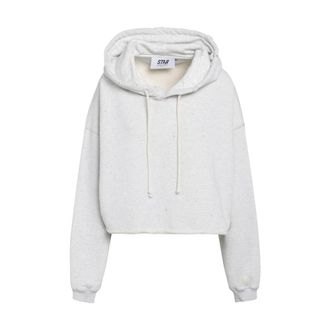 Golden Goose Femme, Sweatshirts et sweats &agrave; capuche, Gris, Taille: 38 FR Star Double-Layer SweaT-shirt