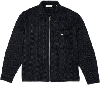 Mavi Herren FULL ZIP SHIRT Hemdjacke, Dark Grey Melange, XL