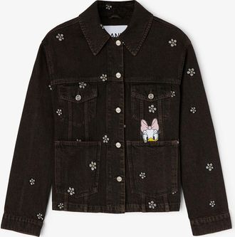 Ganni x Disney Veste oversize en denim Daisy Duck Marron Coton biologique - Taille L/XL - Pour Femme