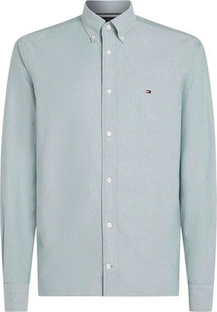 Tommy Hilfiger Herren Solid Heritage Oxford Rf Shirt Mw0Mw35774 L/S Hemd, Gr&uuml;n (Ornamental Green), XXL