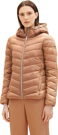 Tom Tailor Damen 1036719 Lightweight Steppjacke mit Kapuze, 32171-blush Mahogany, XS