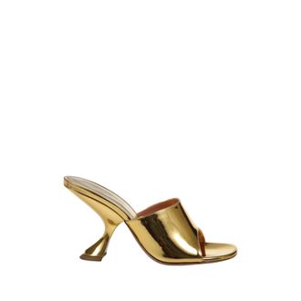 Amina Muaddi Goldene Absatzschuhe f&uuml;r Frauen - - Shoes - Damen - Gelb - 37 EU
