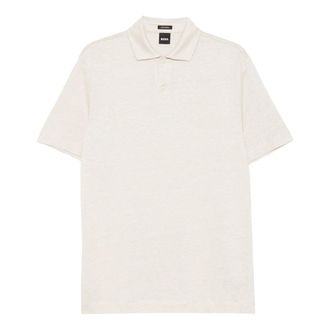 HUGO BOSS Leinen-Baumwoll-Polohemd - - Tops - Herren - Beige - XL
