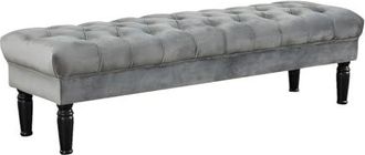 Vente-Unique Banc Rinaldo - Velours Gris