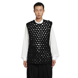 Comme Des Gar&ccedil;ons Crochet Knit Vest