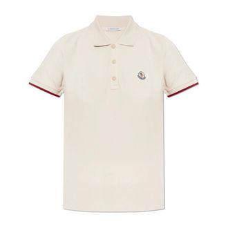 Moncler Polo mit Logo - - Tops - Damen - Beige - L