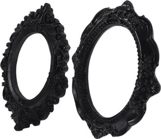 Lurrose 2 St&uuml;ck Kleine Vintage Bilderrahmen aus Langlebigem Kunstharz Hohle Antike Fotorahmen f&uuml;r Tisch und Wanddekor Kompakte Schmuckvitrine f&uuml;r Wohnzimmer u