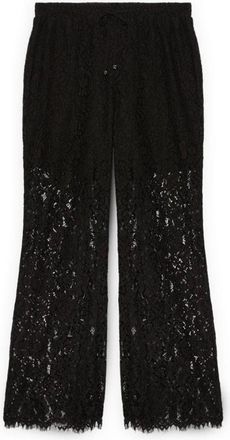 Fiorella Rubino Femme, Pantalons, Noir, Taille: 50 FR Lace Flare Pants