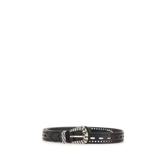 Etro Femme, Accessoires, Noir, Taille: 75 CM Ceinture en cuir perfor&eacute;