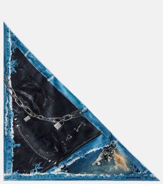 Acne Studios Foulard Trompe-loeil en soie