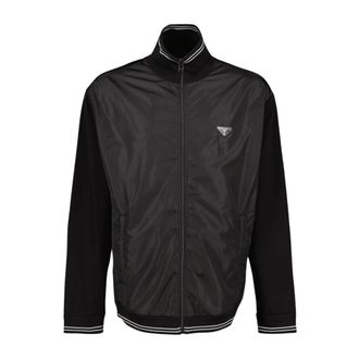 Prada Re-Nylon Windbreaker Jacke - - Jackets - Herren - Schwarzk - S