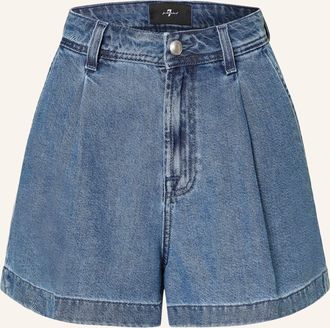 7 For All Mankind Jeansshorts Pleated Shorts blau